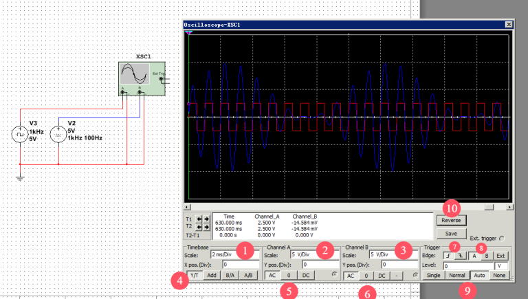 Multisim学习-04 示波器的使用 – mis2erp.com技术分享